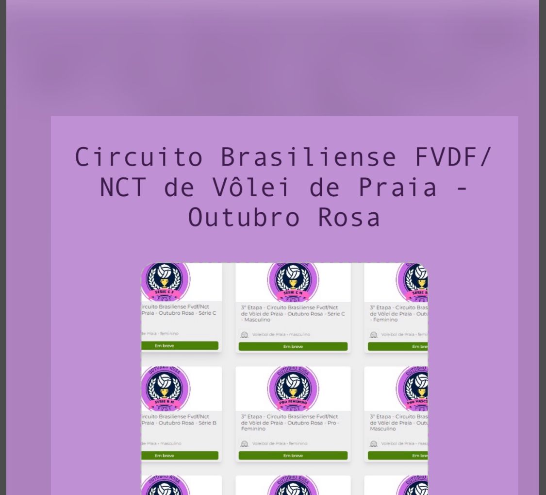 3ª Etapa do Circuito Brasiliense FVDF/NCT de Vôlei de Praia – Outubro ...