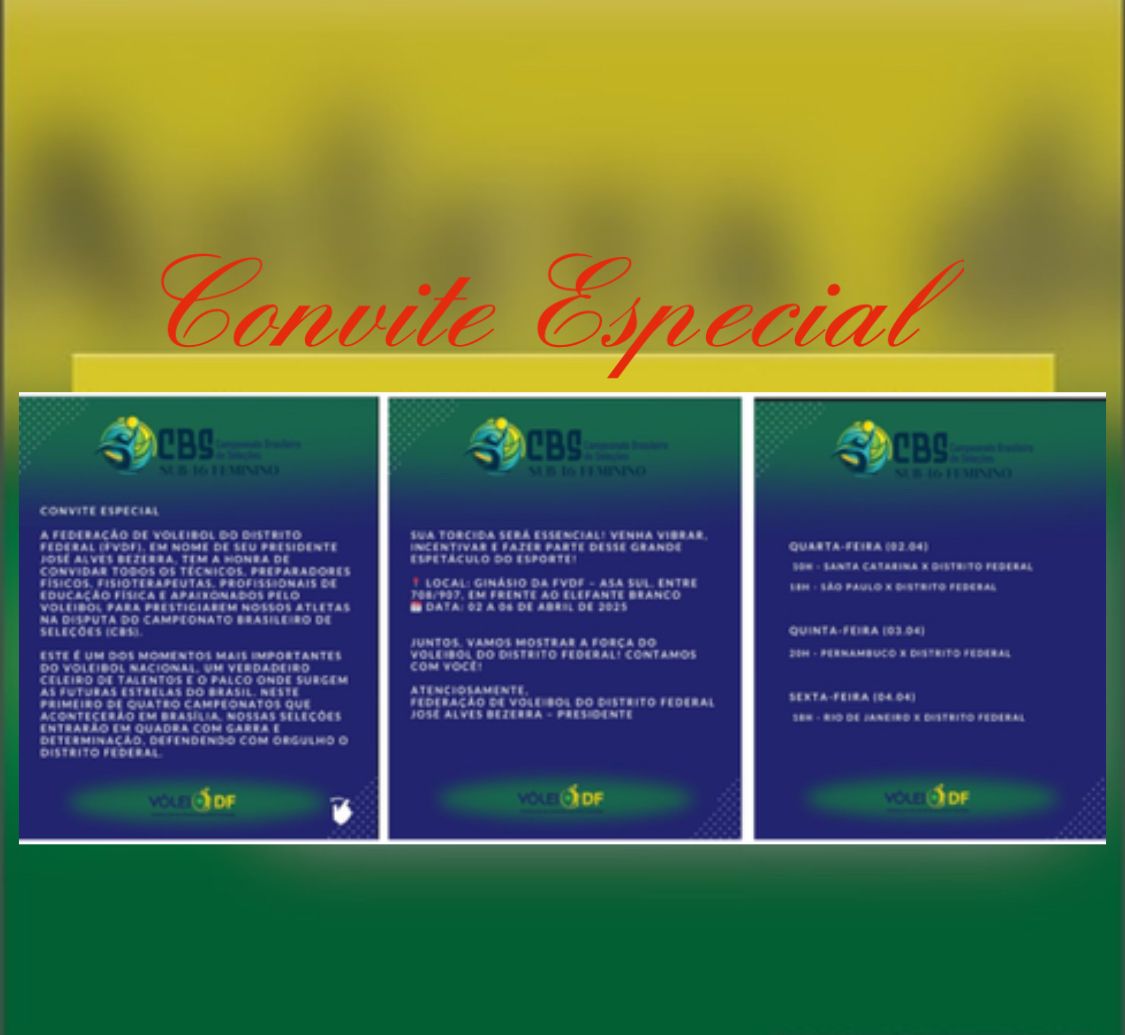 CONVITE ESPECIAL - FVDF - INGRESSOS